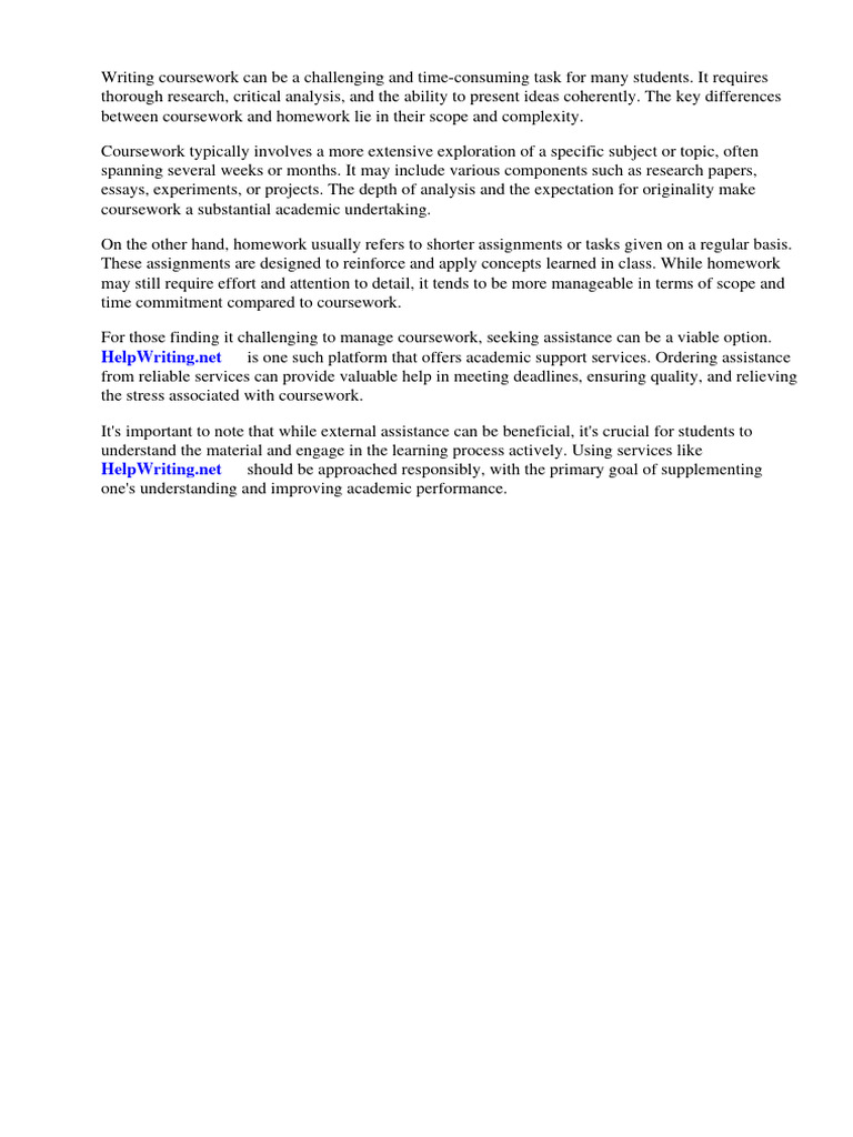 Coursework Tips for Students | PDF