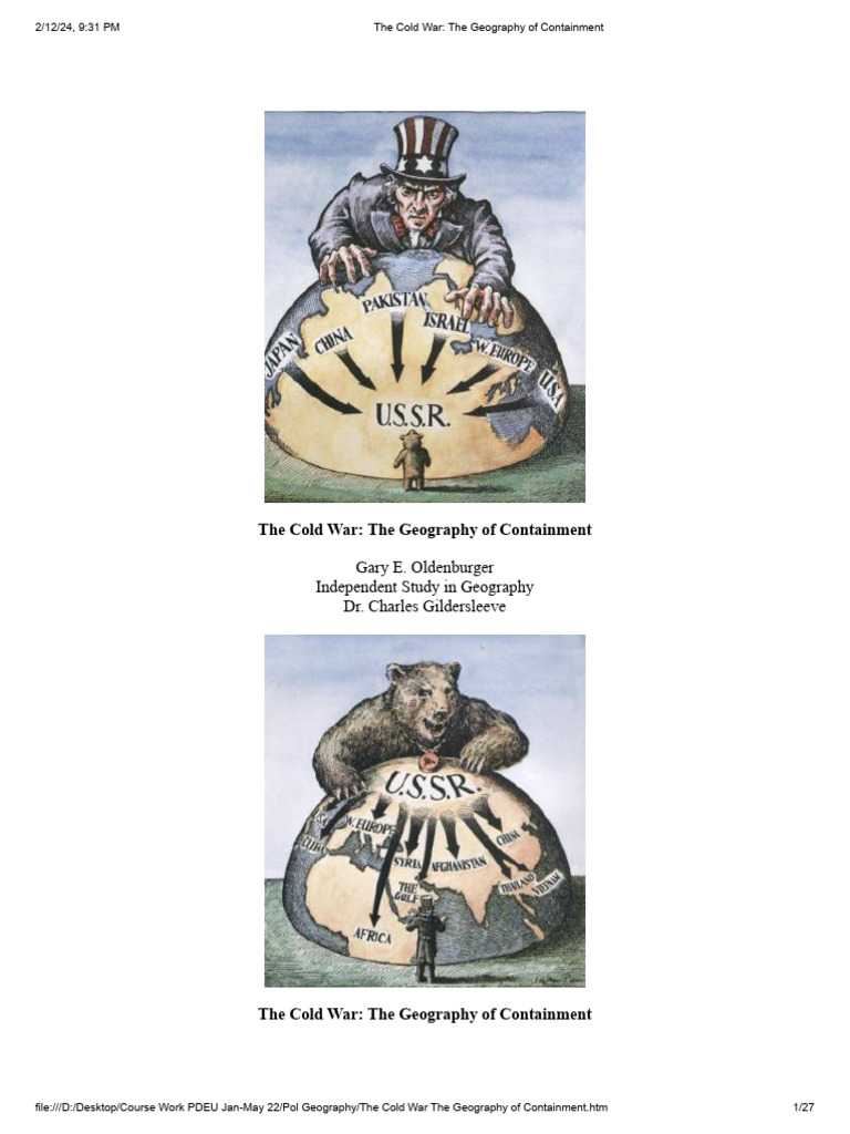 Geography of Cold War Containment | PDF | Cold War | Containment