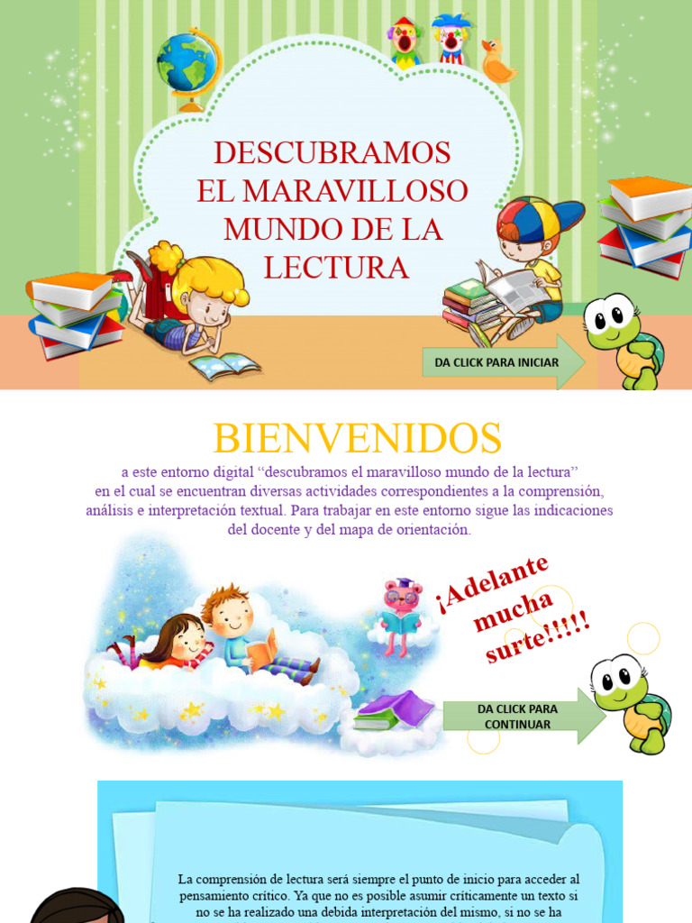 El Maravilloso Mundo de La Lectura | PDF | Comprensión lectora