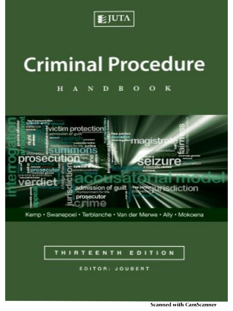 Criminal Procedure Handbook 13th Edition CPR TEXTBOOK | PDF | Criminal ...