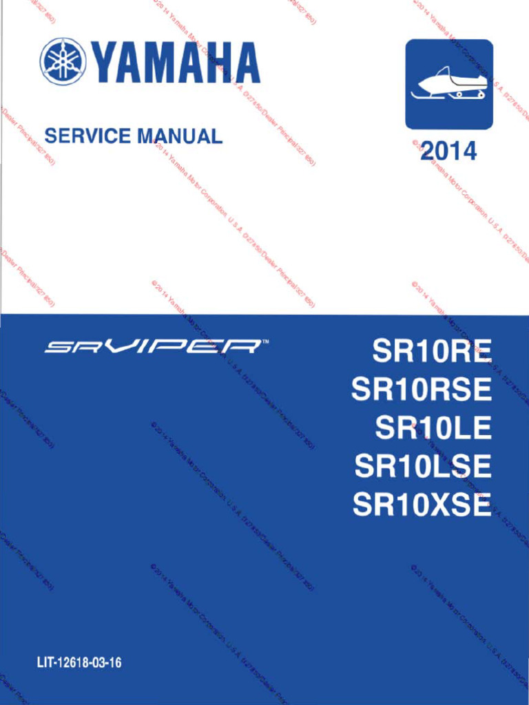 2014 Yamaha Viper Service Manual | PDF