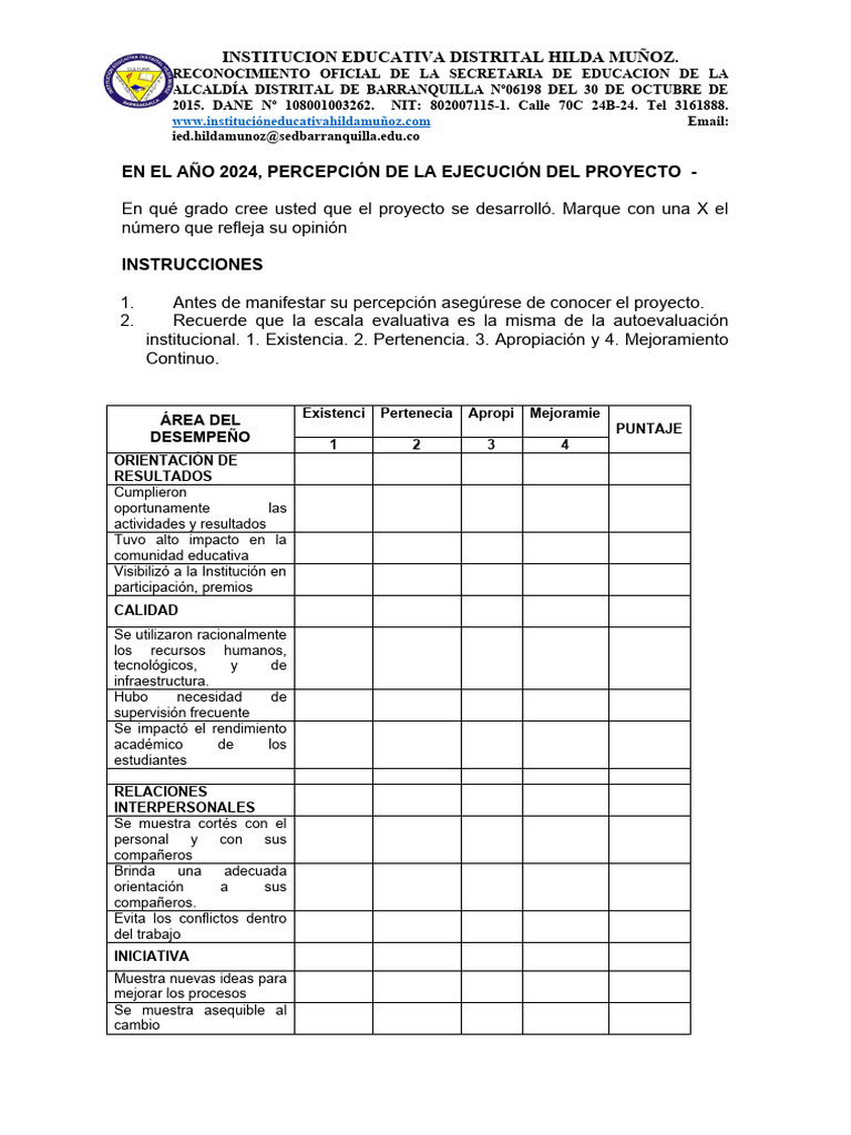 Rubrica Evaluac de Proyecto | PDF