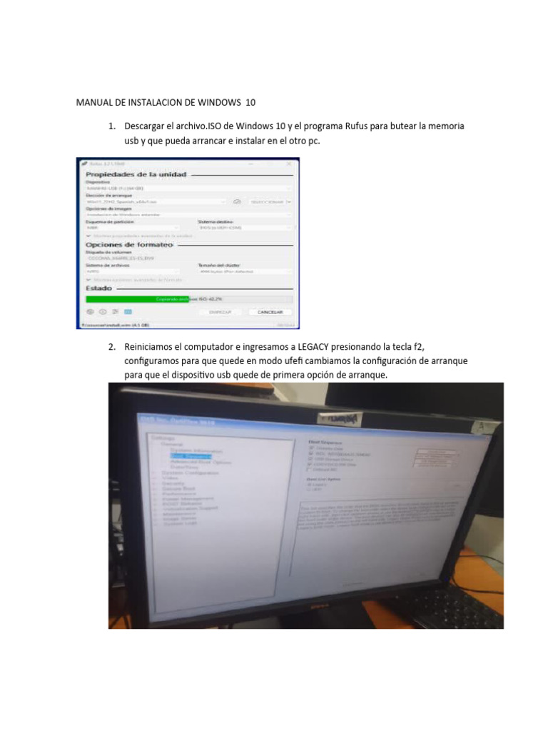 Manual de Instalacion de Windows 10 | PDF | Arranque | Windows 10