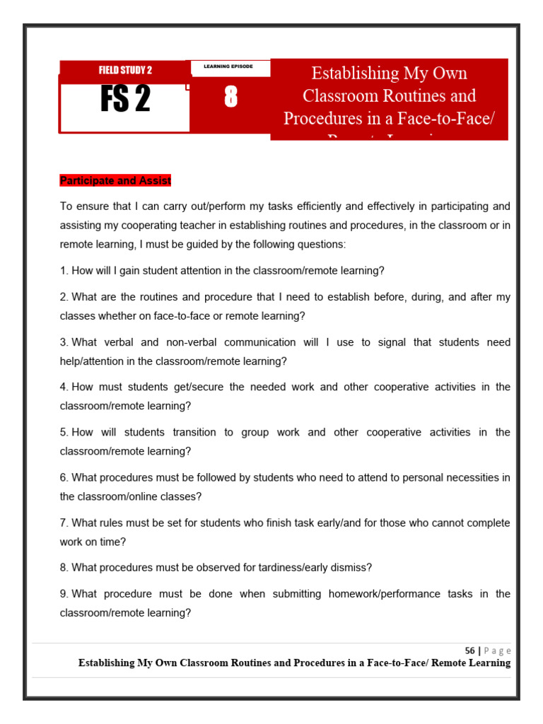 Inbound3709222788043080992 Field Study | PDF | Classroom Management | Distance Education