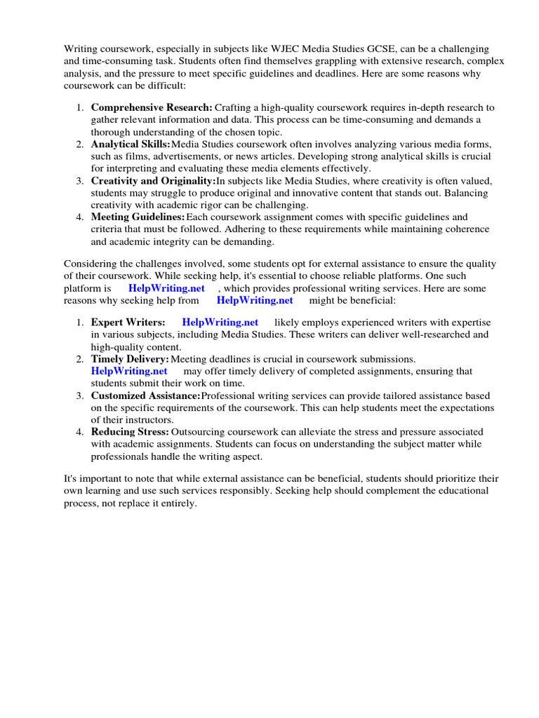 Wjec Media Studies Gcse Coursework Examples | PDF | Facebook | Creativity