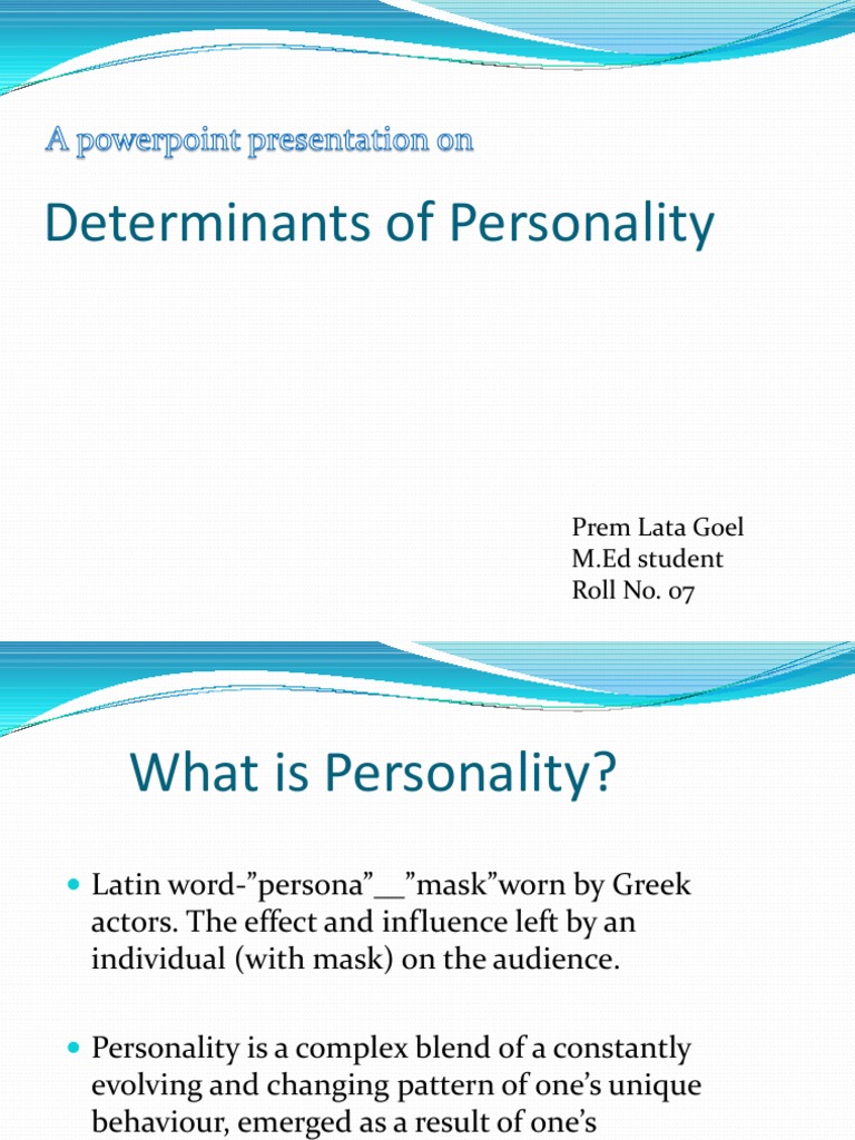 Determinants of Personality | PDF