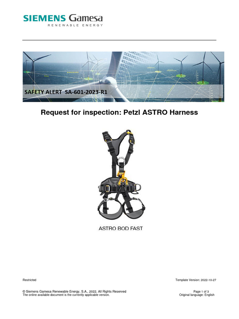 Petzl Astro Bod Fast Harness Inspection Requirement - Signed | PDF
