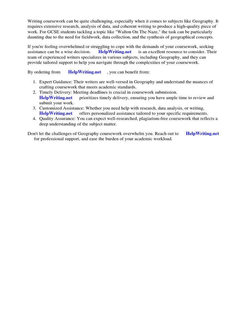 Geography Coursework Gcse Walton On The Naze | PDF | Beach | Erosion