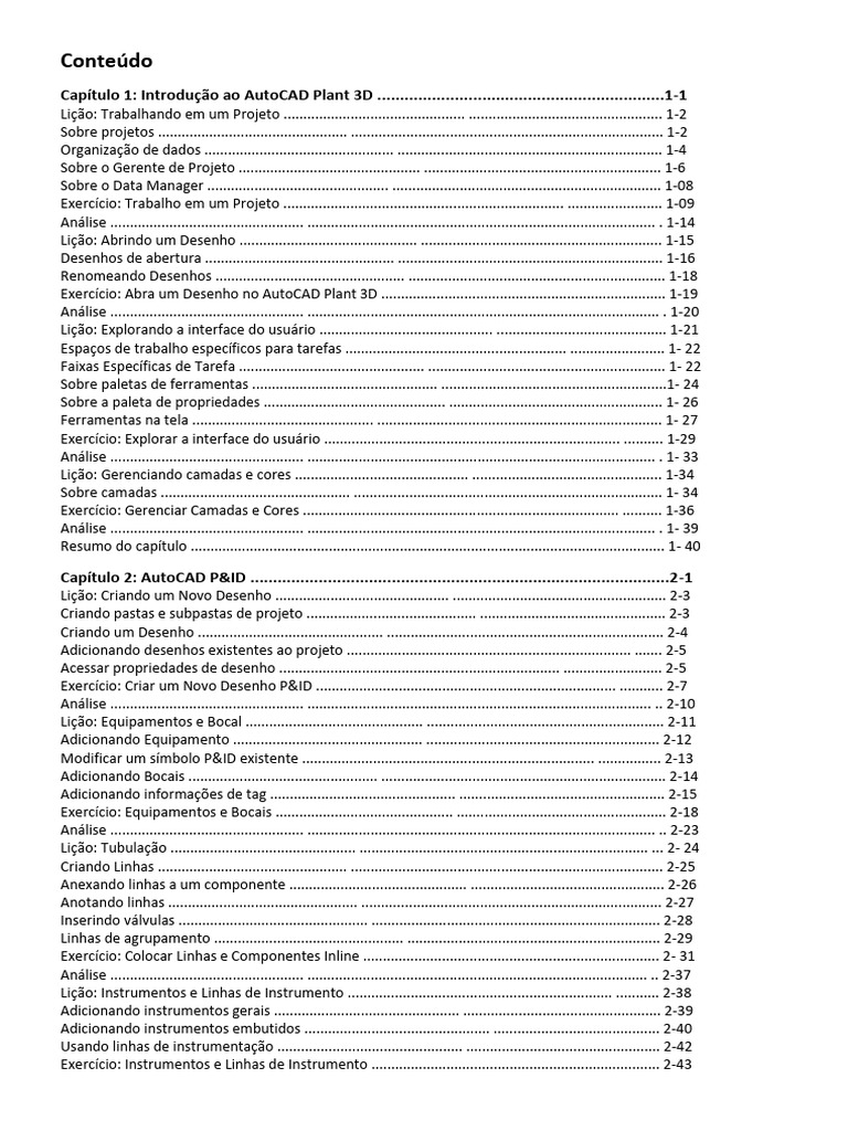 Apostila AutoCAD Plant 3D | PDF | Auto Cad | Microsoft SQL Server
