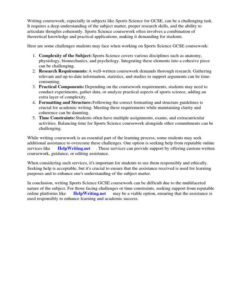 Sports Science Gcse Coursework | PDF | Elbow | Skeletal Muscle