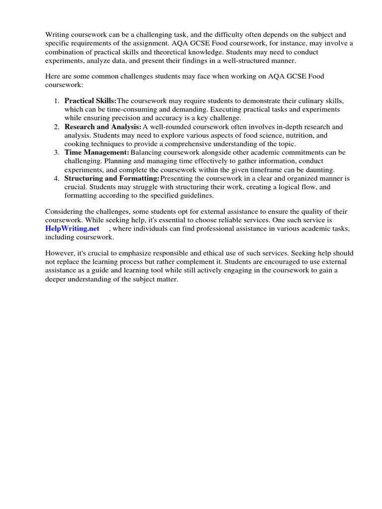 Aqa Gcse Food Coursework | PDF | Cooking | Nutrition