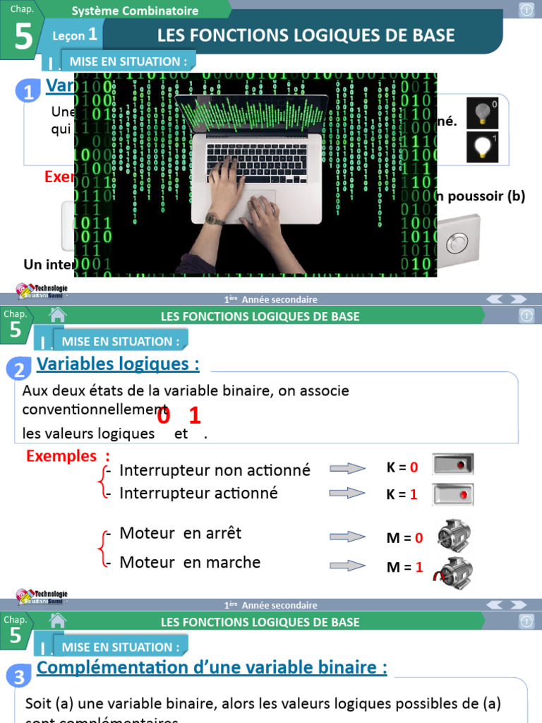 Les Fonctions Logiques de Base 2021 | PDF | Interrupteur | Distributeur automatique