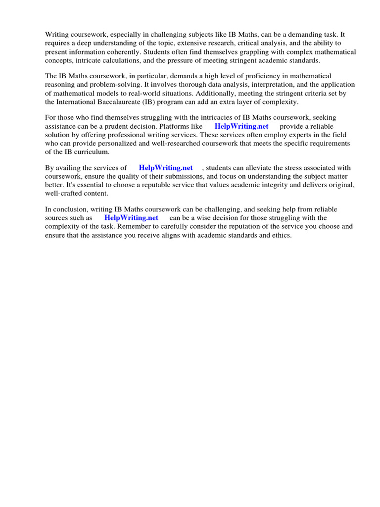 Ib Maths Coursework Examples | PDF | Sat | Mathematics