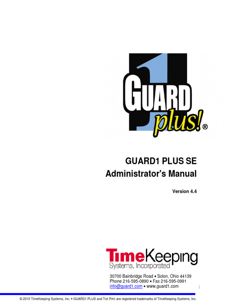 Guard1 Plus SE Administrators Manual | PDF | Microsoft Windows | Windows Xp