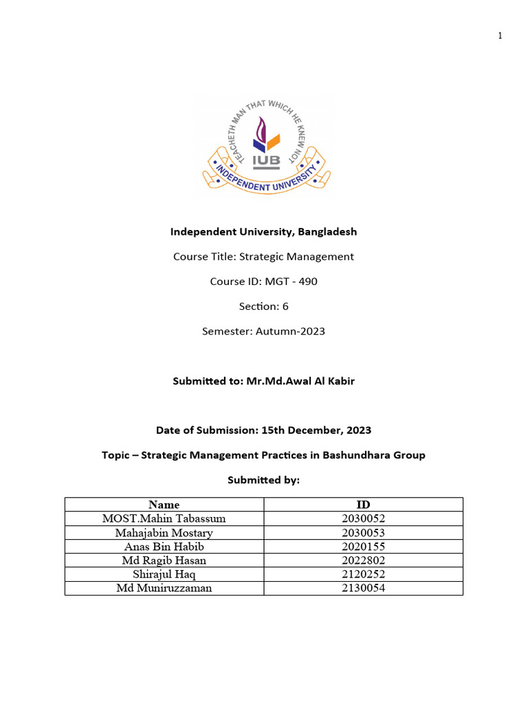 Report On Bashundhara Group | PDF | Strategic Management | Corporate Social Responsibility