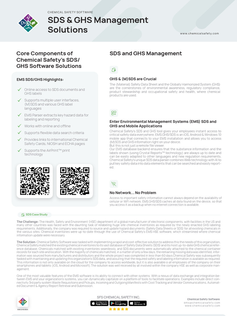 Safety Data Sheets | PDF | Systems Engineering | Computer Science