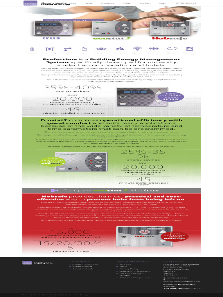 Prefect Controls Energy Saving Light Heat and Time Controls | PDF ...