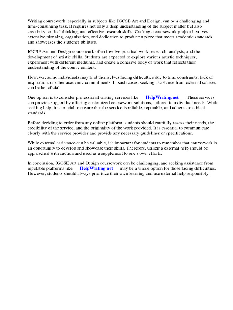 Igcse Art And Design Coursework Examples Pdf Drawing Composition Visual Arts