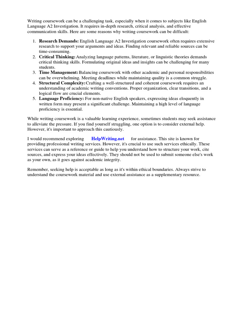 English Language A2 Investigation Coursework Ideas | PDF | Critical ...