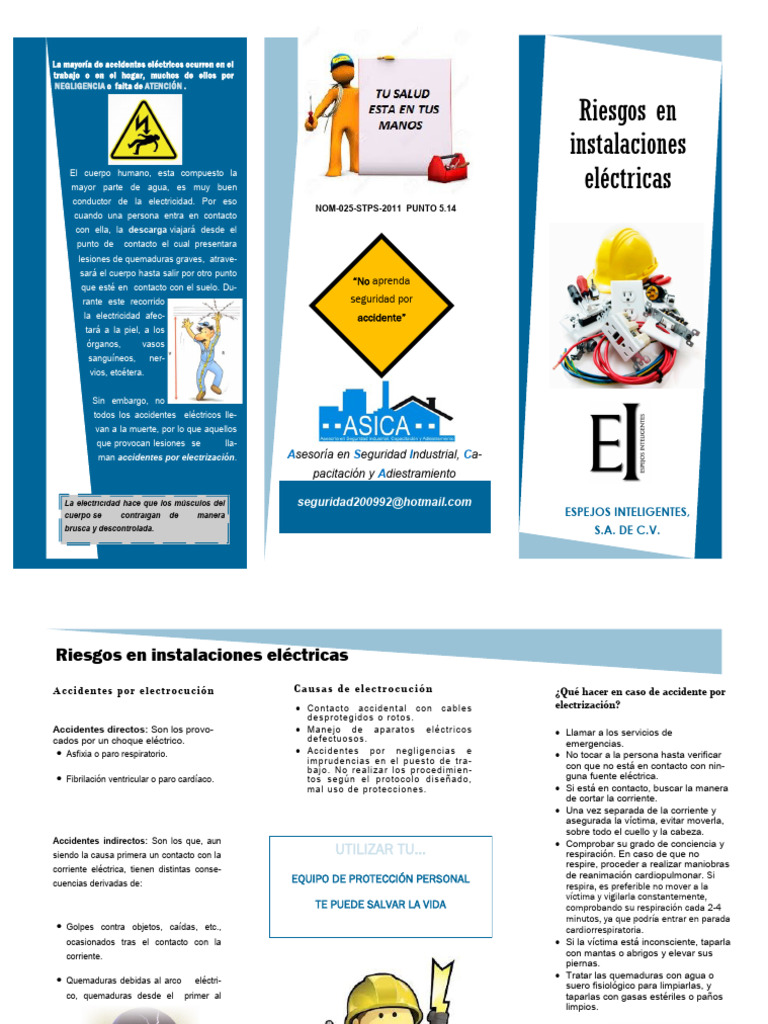 Nom 029 - Triptico Instalaciones Electrica | PDF | Paro cardíaco ...