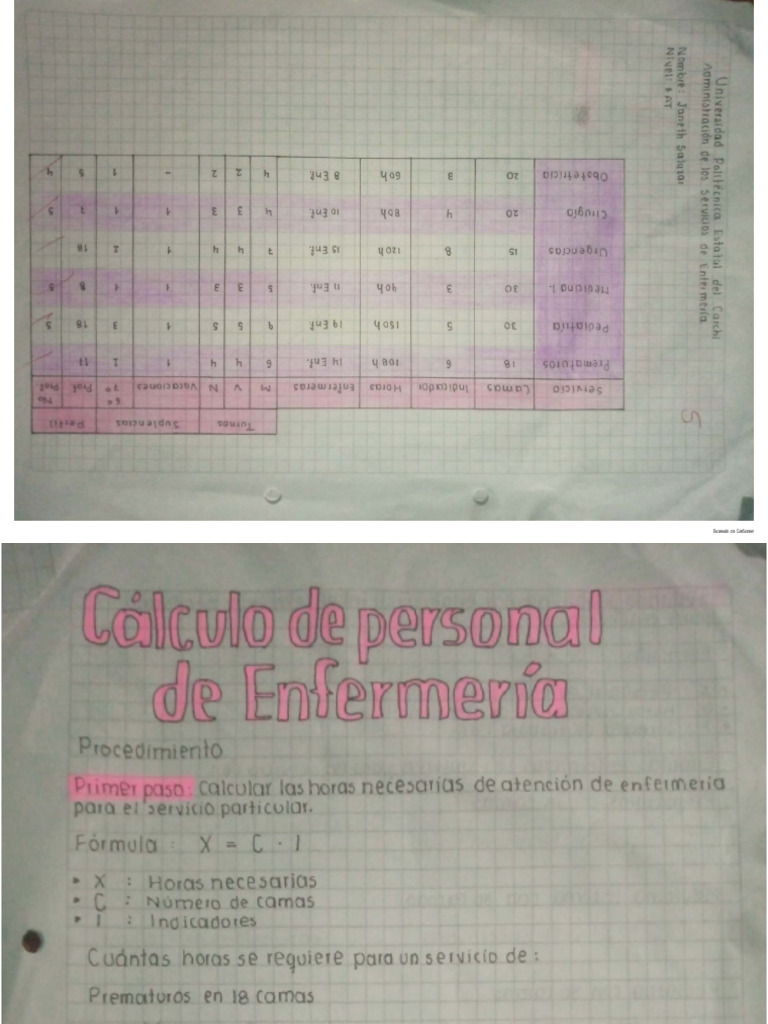 Trabajo Autónomo - Cálculo de Personal de Enf | PDF