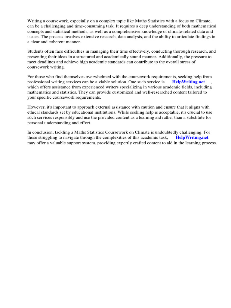 Maths Statistics Coursework Climate | PDF | Quartile | Intelligence Quotient