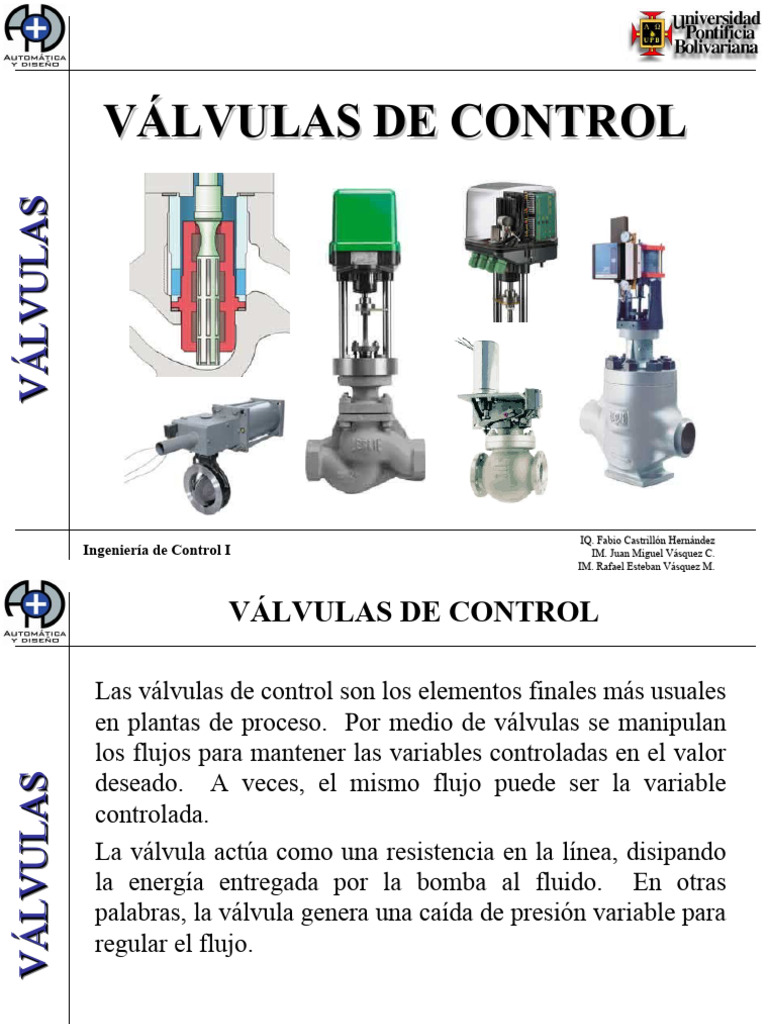 Control1 Valvulas | PDF | Gases | Líquidos