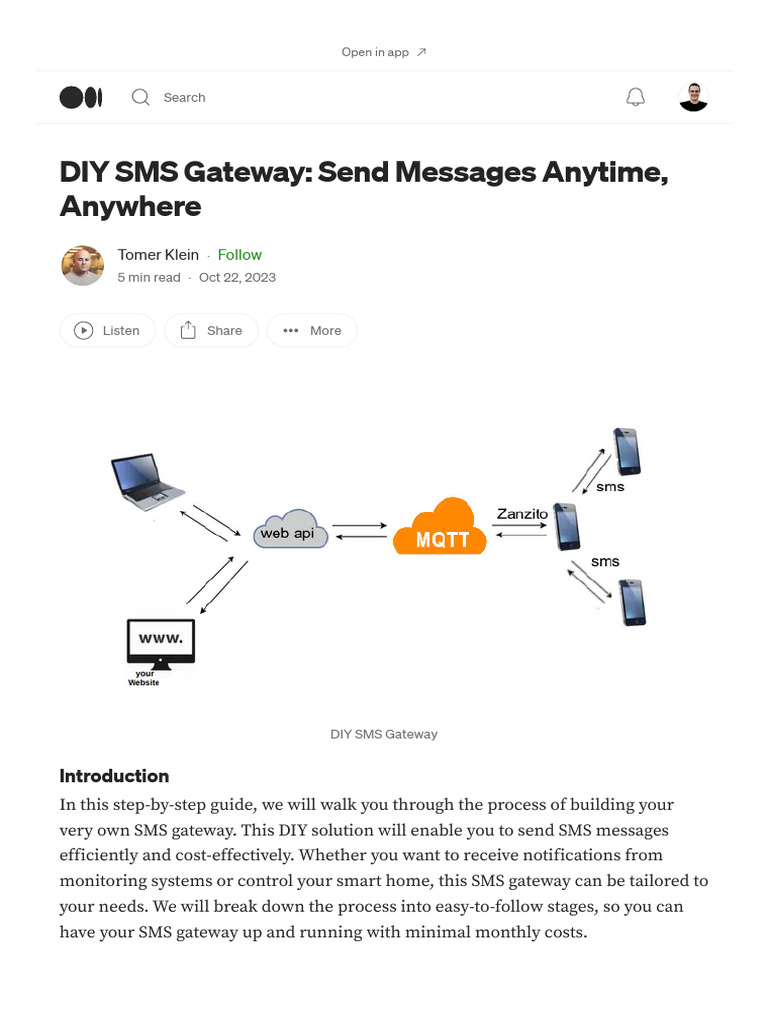 DIY SMS Gateway - Send Messages Anytime, Anywhere | Download Free PDF | Gateway ...