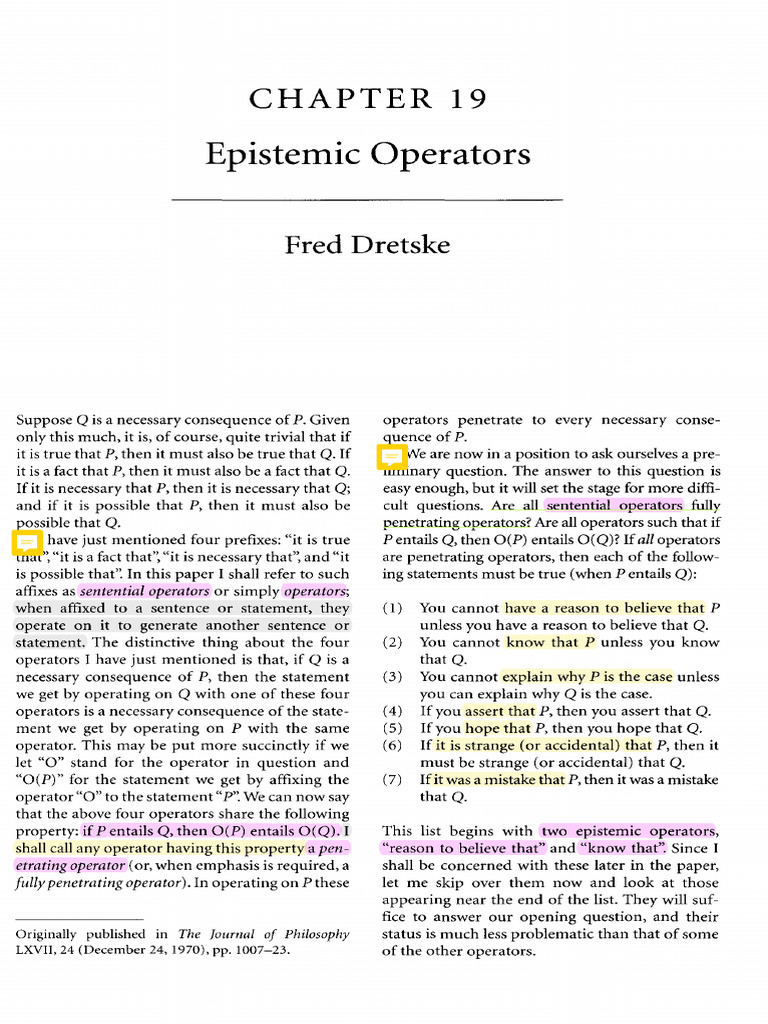 Dretske (1970) - RBV | PDF | Epistemology | Logical Consequence