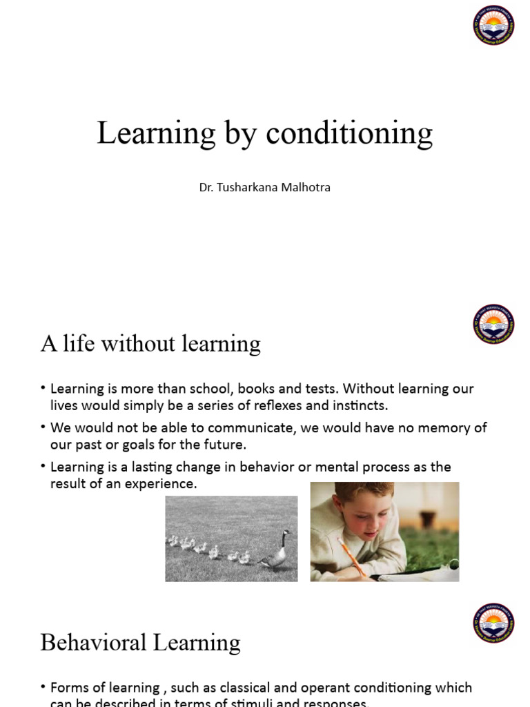 Learning by Conditioning | PDF | Classical Conditioning | Reinforcement