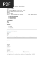 Letter For Job Application Class 12 Format | PDF