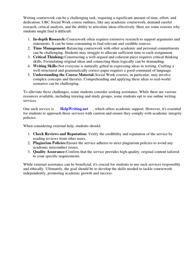 Ubc Social Work Course Outlines | PDF | Critical Thinking | Social Work