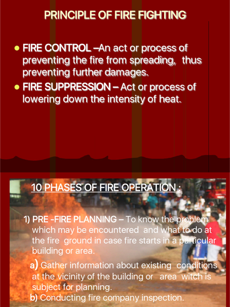 Principle of Fire Fighting | PDF | Fires | Firefighter