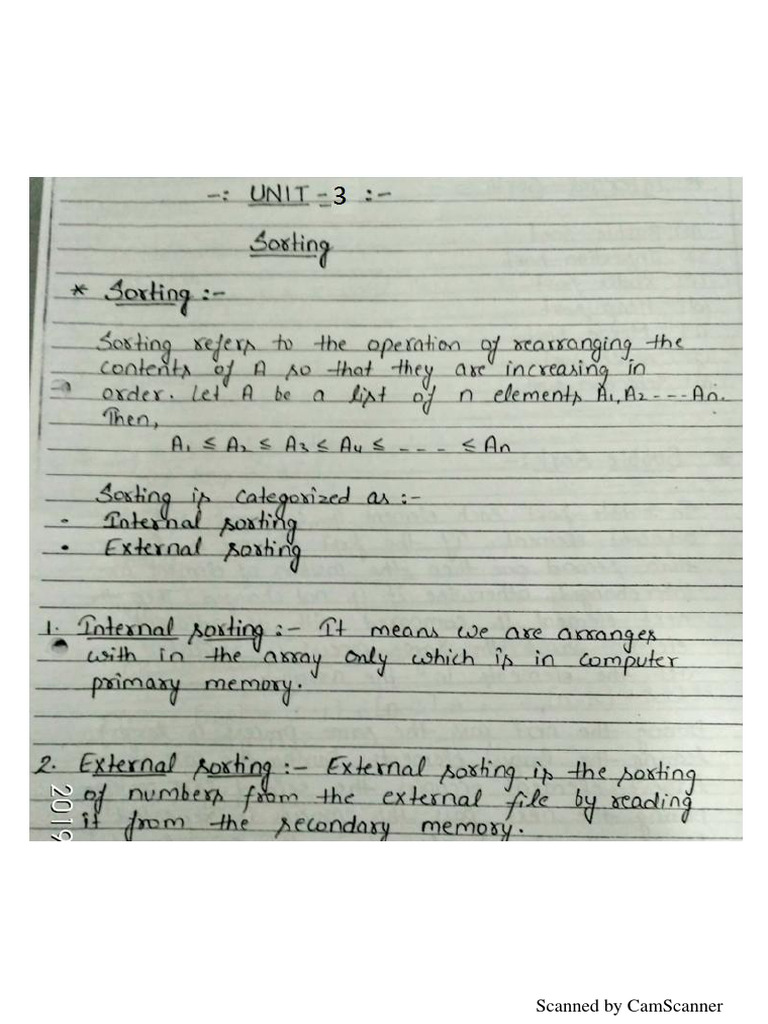DS (KCS-301) Unit 3 CSE Sorting and Searching | PDF | Computing | Computer Science