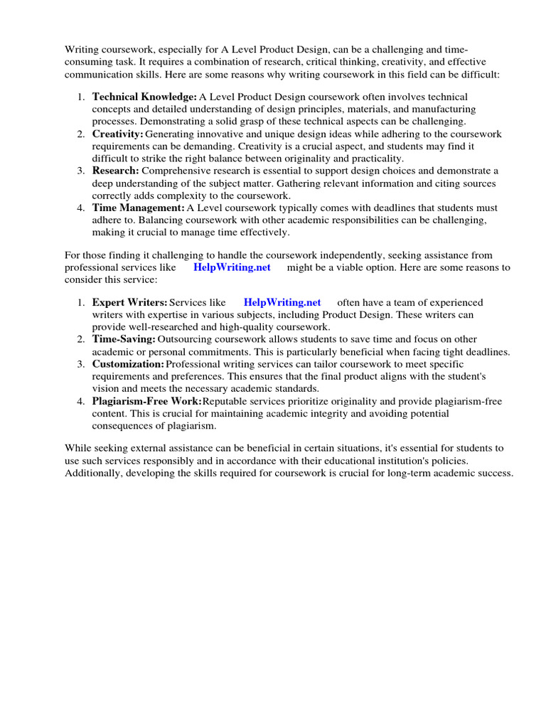 A Level Product Design Coursework Help | Download Free PDF | Usability ...