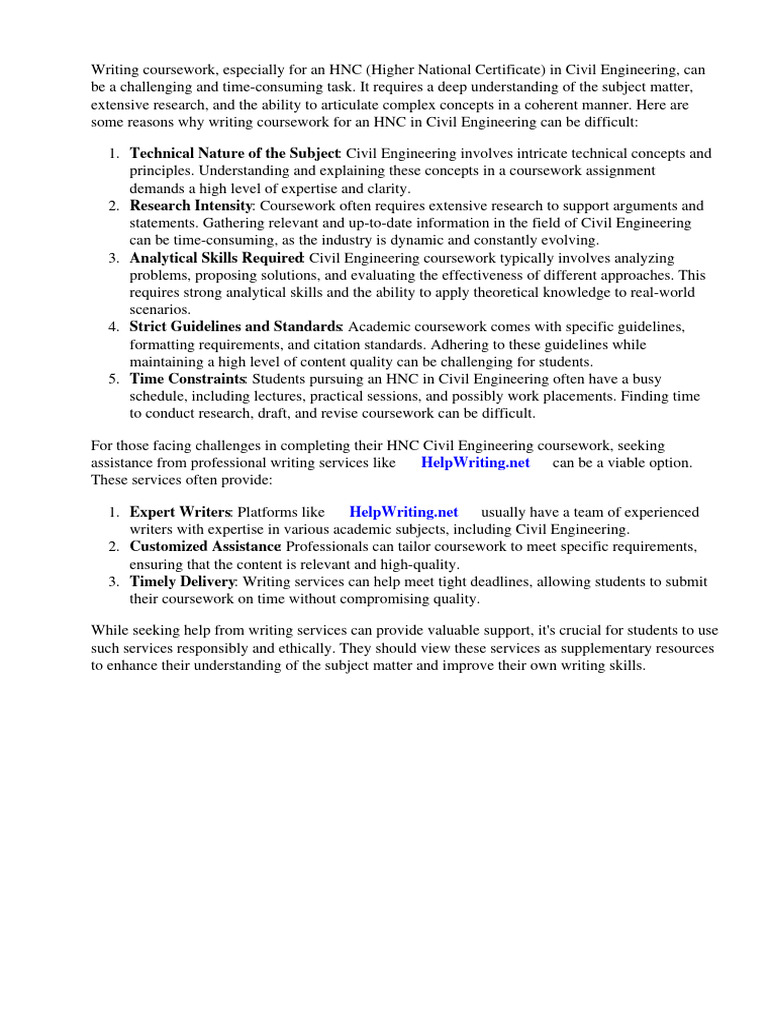 HNC Civil Engineering Coursework Challenges | PDF | Expert | Engineering