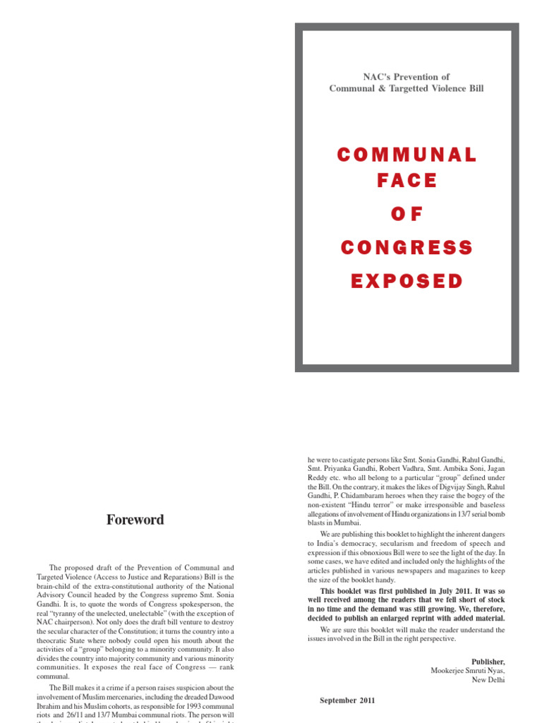 Communal Violance Bill Booklet e Part 2 | PDF | Crimes | Crime & Violence