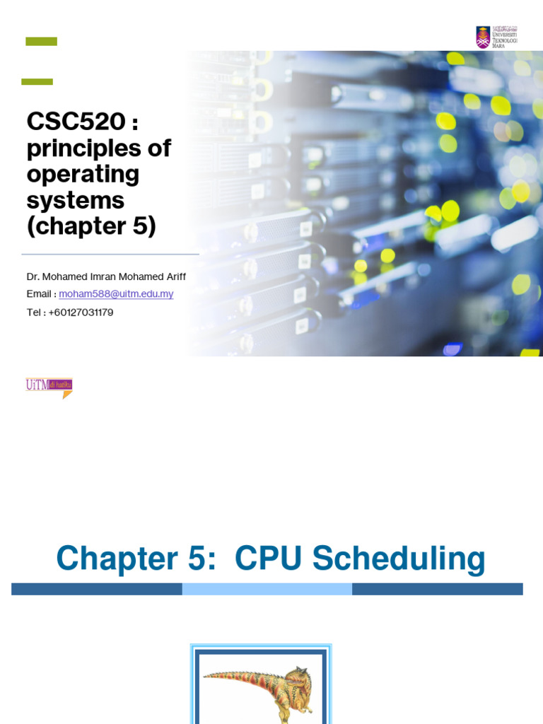 Csc520 Chapter 5 Pdf Scheduling Computing Operating System