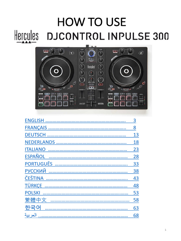 DJControl Inpulse 300 Setup Guide | PDF | Tempo | Disc Jockey