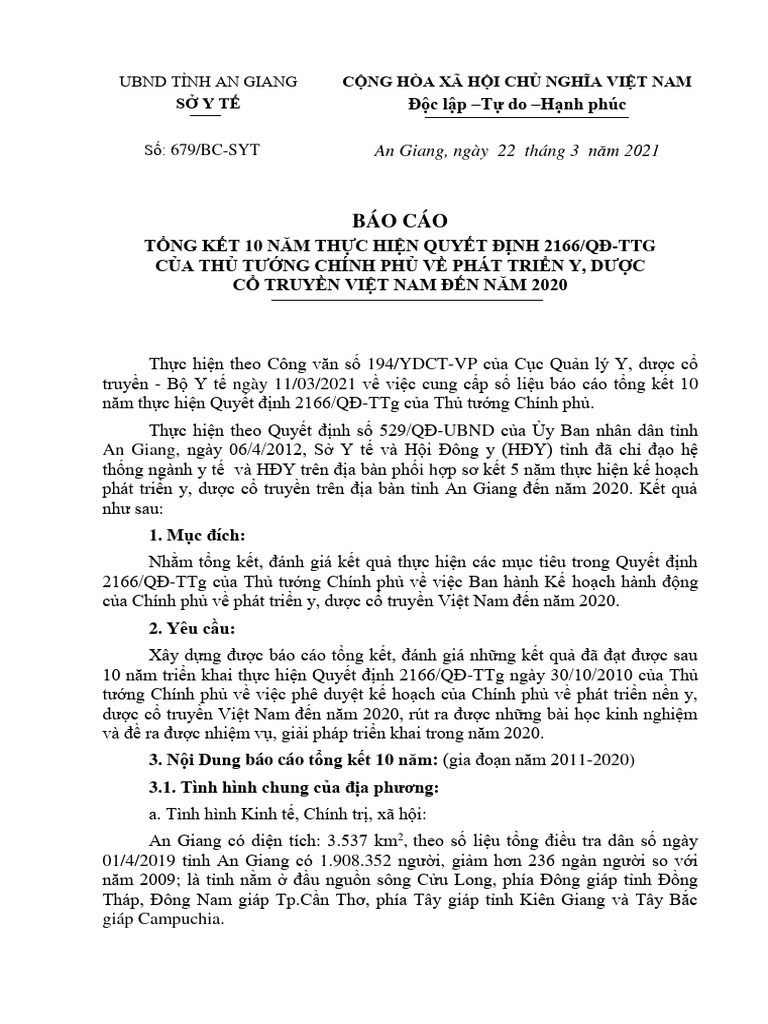 Báo Cáo: Ubnd Tỉnh An Giang | PDF