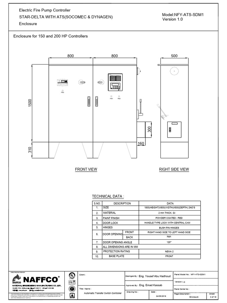 150hp - Star-Delta With Ats | PDF | Equipment | Manufactured Goods