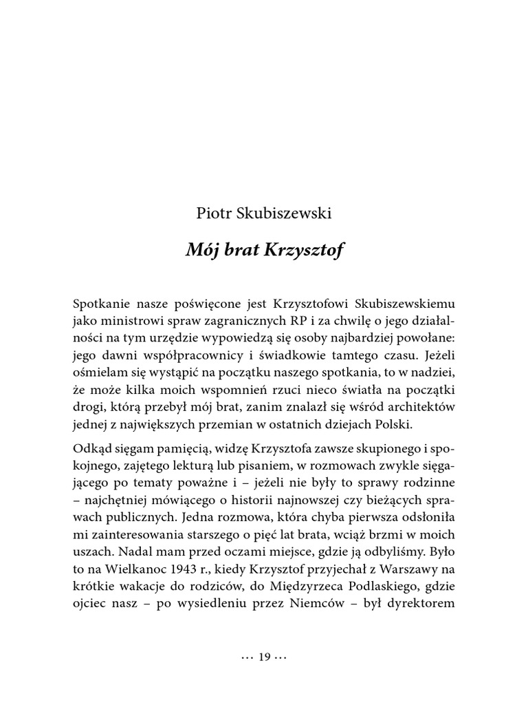 Mój Brat Krzysztof | PDF
