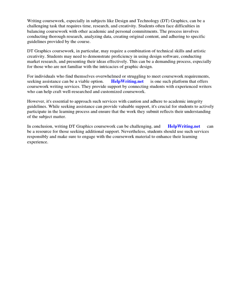 DT Graphics Coursework Examples | PDF | Creativity | Learning