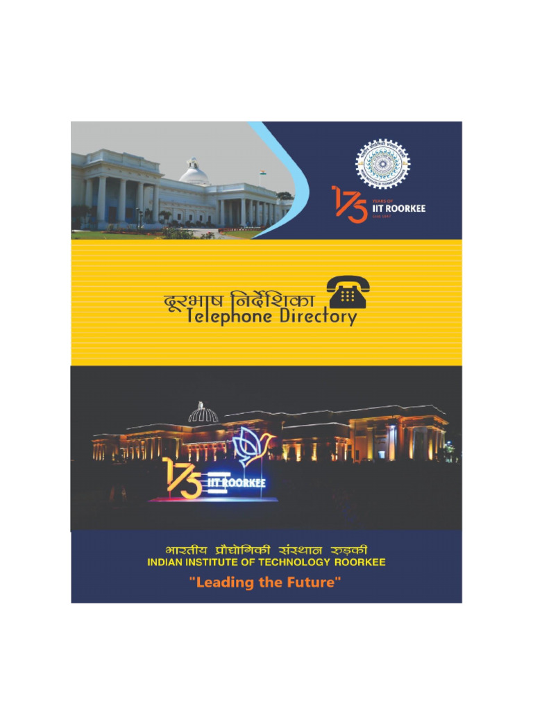 Telephone Directory of IIT Roorkee | PDF | Physical Sciences | Engineering