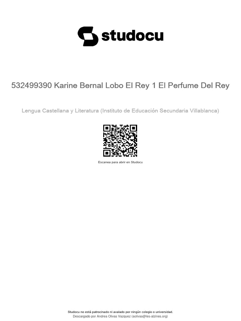 Karine Bernal Lobo El Rey 1 El Perfume Del Rey | PDF | Perfume | Nación Karine Bernal Lobo El Rey 1 El Perfume Del Rey | PDF | Perfume | Nación