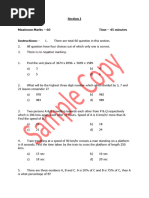 GAT-General Sample Test Paper-2017 | PDF | Equations | Teaching Mathematics