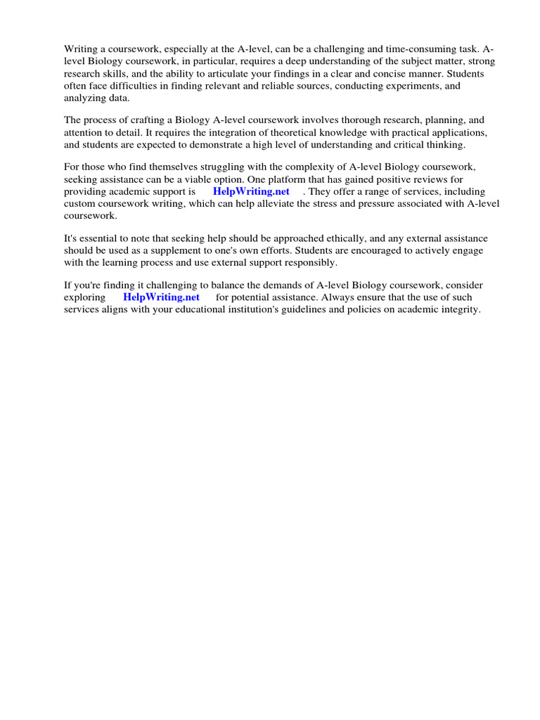 A-Level Biology Coursework Help | PDF | Glucose | Water