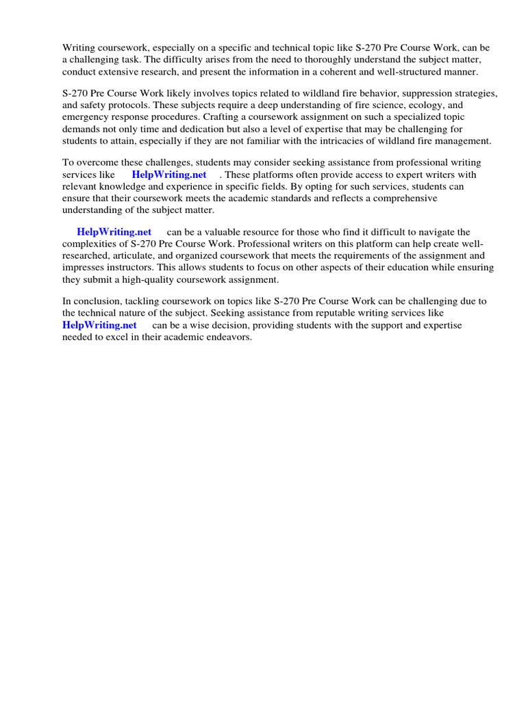 S-270 Pre Course Work | PDF | Expert | Pay Pal