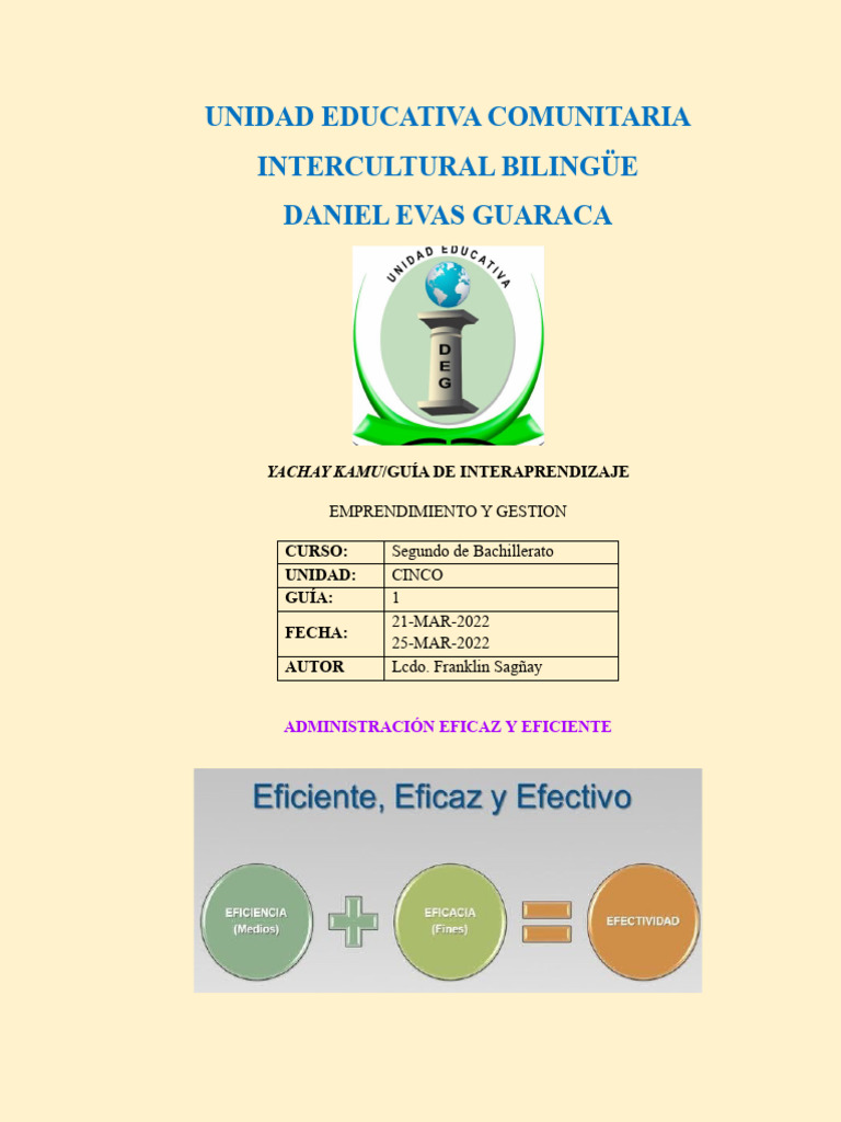 Emprendimiento 2do Bgu U5-1 Iiq | PDF