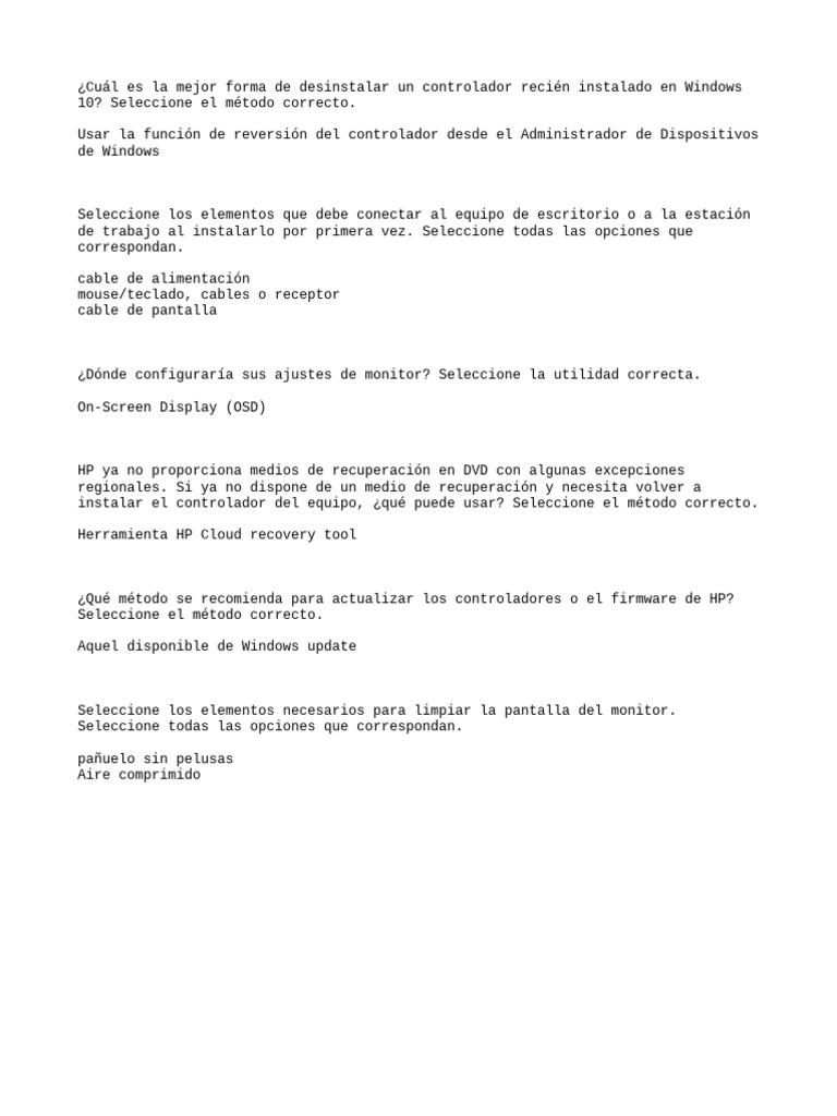 HP Setup and Maintenance Assessment | PDF
